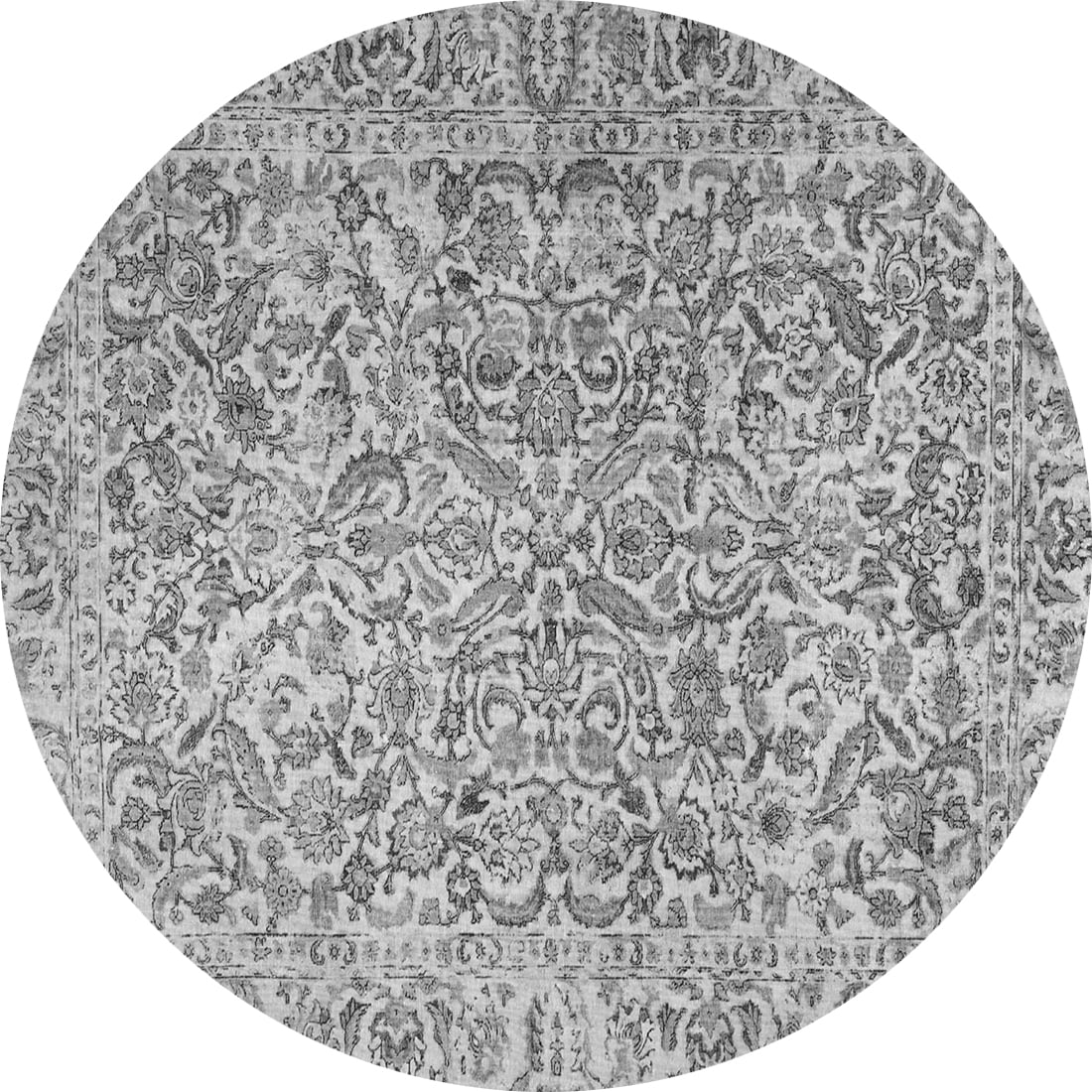 Ahgly Company Indoor Round Persian Gray Traditional Area Rugs, 8' Round ...