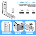 18PCS L Bracket, Stainless Steel Corner Brace for Wood, Metal Right ...