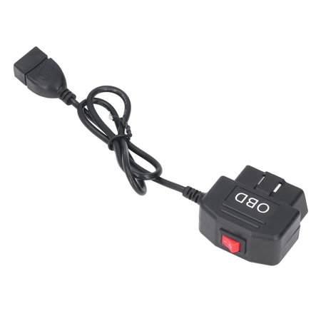 OBD Adapter Power Box, ACC Mode OBD 48cm/18.9in with Switch Button for ...