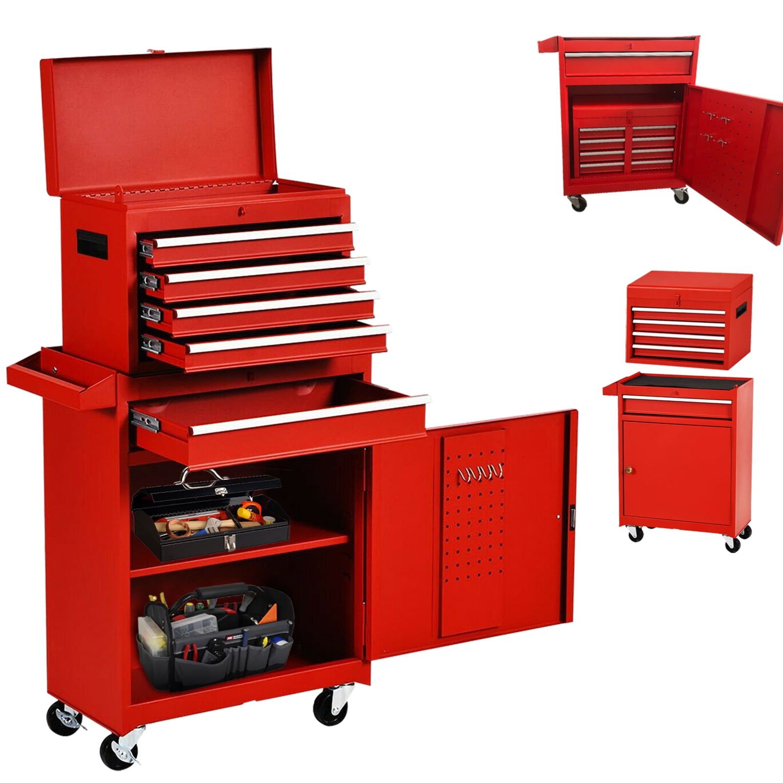 BCBYou 5-Drawer Rolling Tool Chest Tool Box,Removable Tool Storage ...