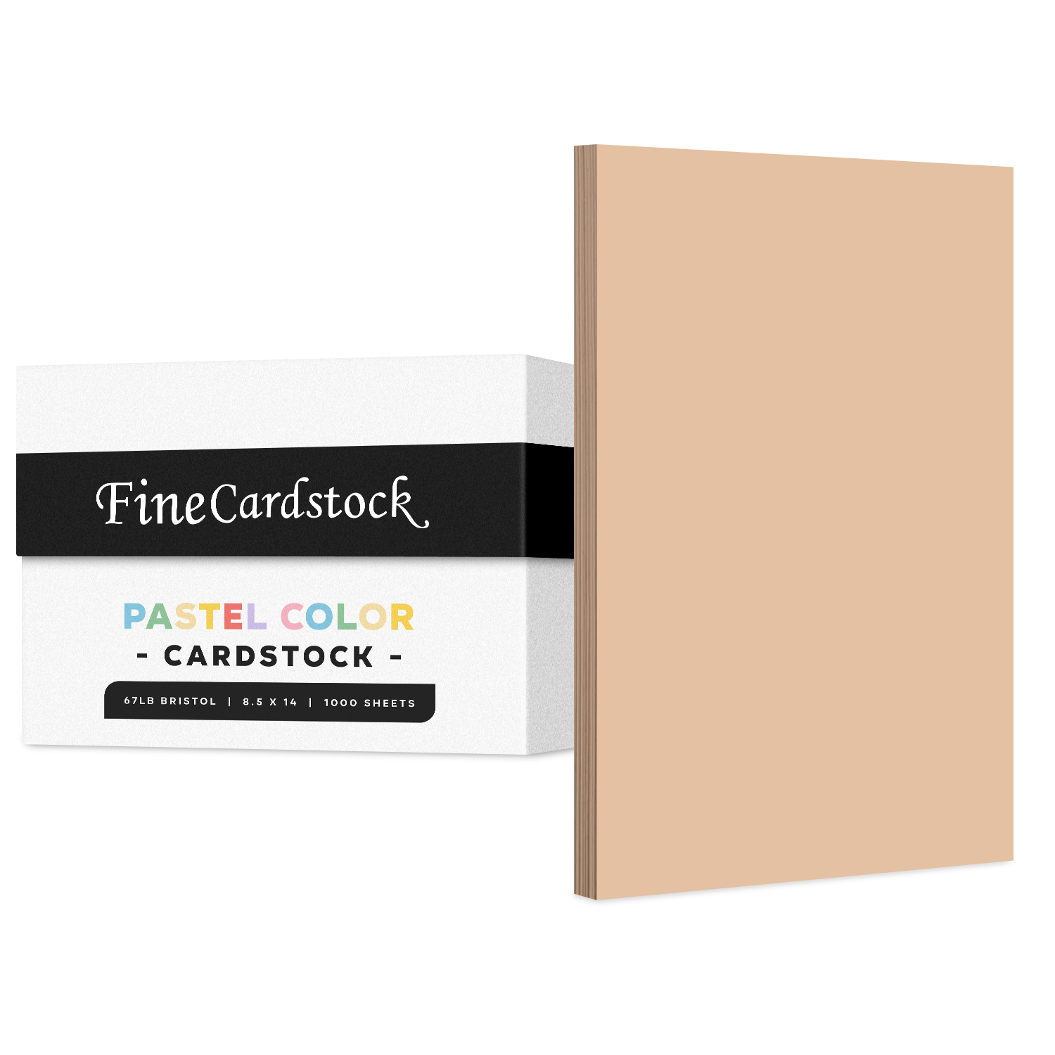 Bulk of 1000 Sheets, Tan 8.5" x 14" Menu Legal Size Pastel Color Card ...
