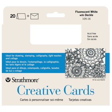 Strathmore Creative Cards, Full Size, White, 50/Pkg. - Walmart.com