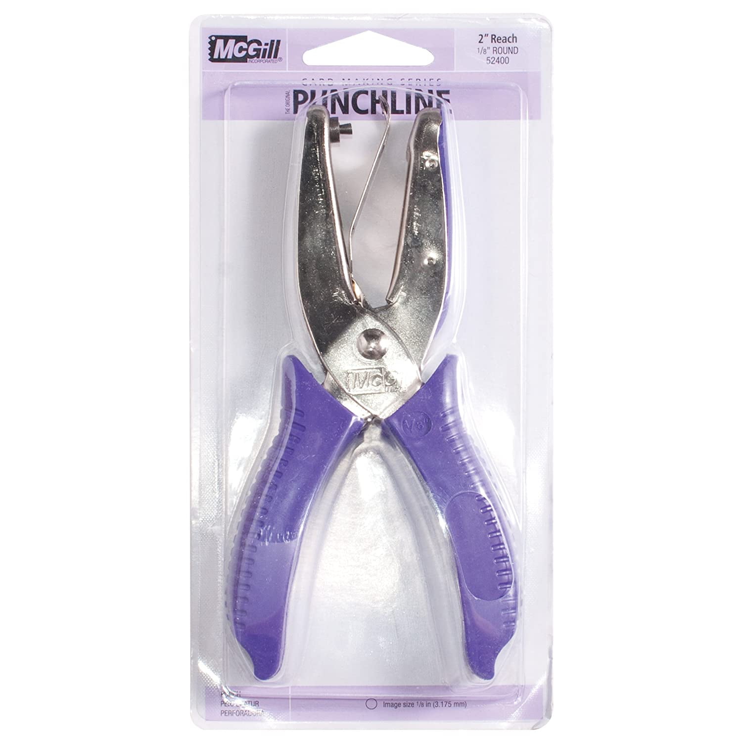 McGill Punchline Hole Punch, 1/8-Inch Round, 2-Inch Reach, Chrome ...