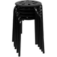 Plastic Nesting Stack Stools - School/Office/Home, 17.5"Height, Black ...