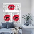 3 Piece Kitchen Curtains and Valances Set Red Lips Cafe Curtains 36 ...