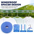 Adjustable Windproof Clothesline with Hooks Portable Heavy Duty Travel ...