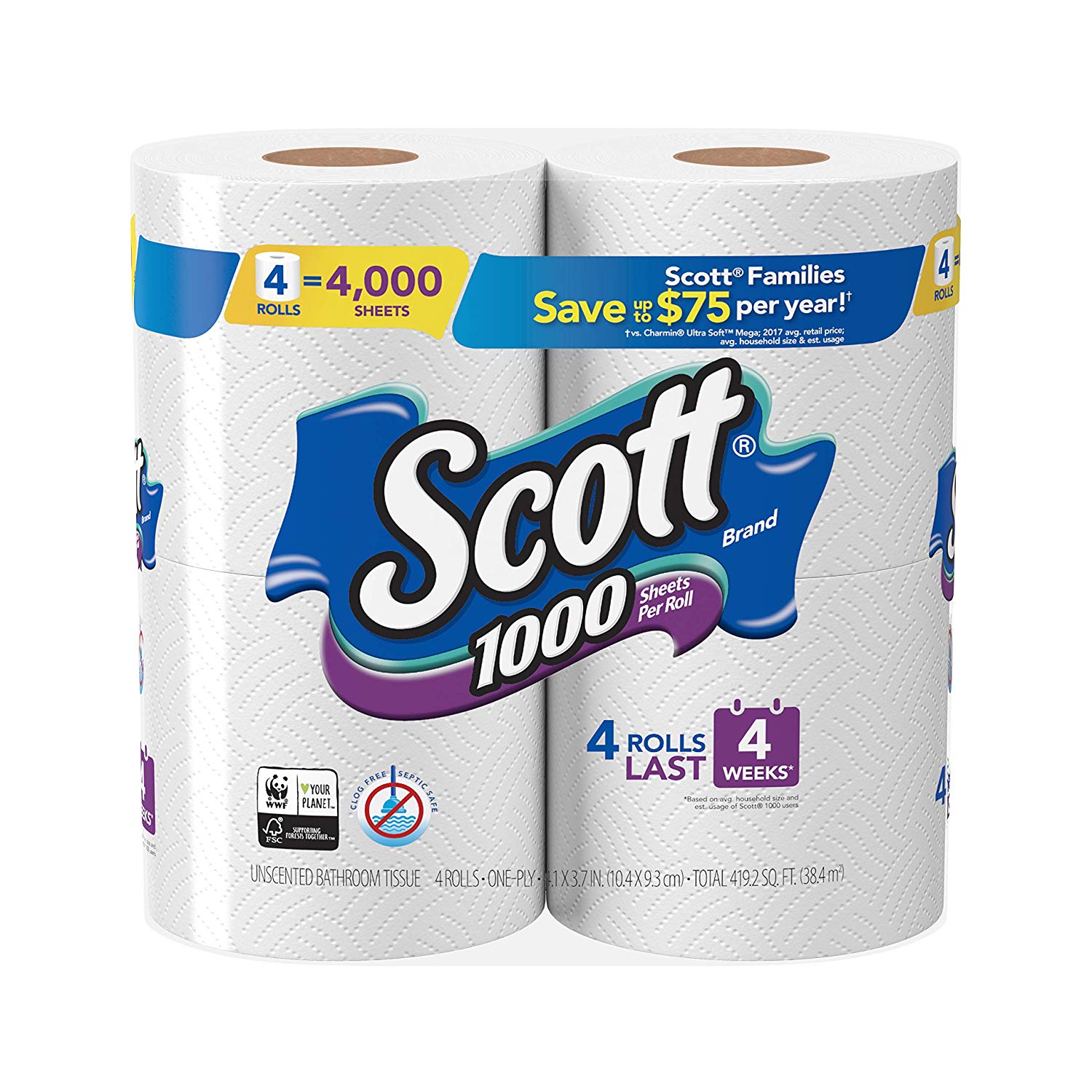 InterDesign Toilet Paper Holder With Bonus Scott Toilet Papper 4 Pack interdesign-toilet-paper-holder-with-bonus-scott-toilet-papper-4-pack