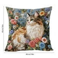 18x18 Inch Short Lint Pillow Cover, Cute Pet Printed Pillowcase (White ...