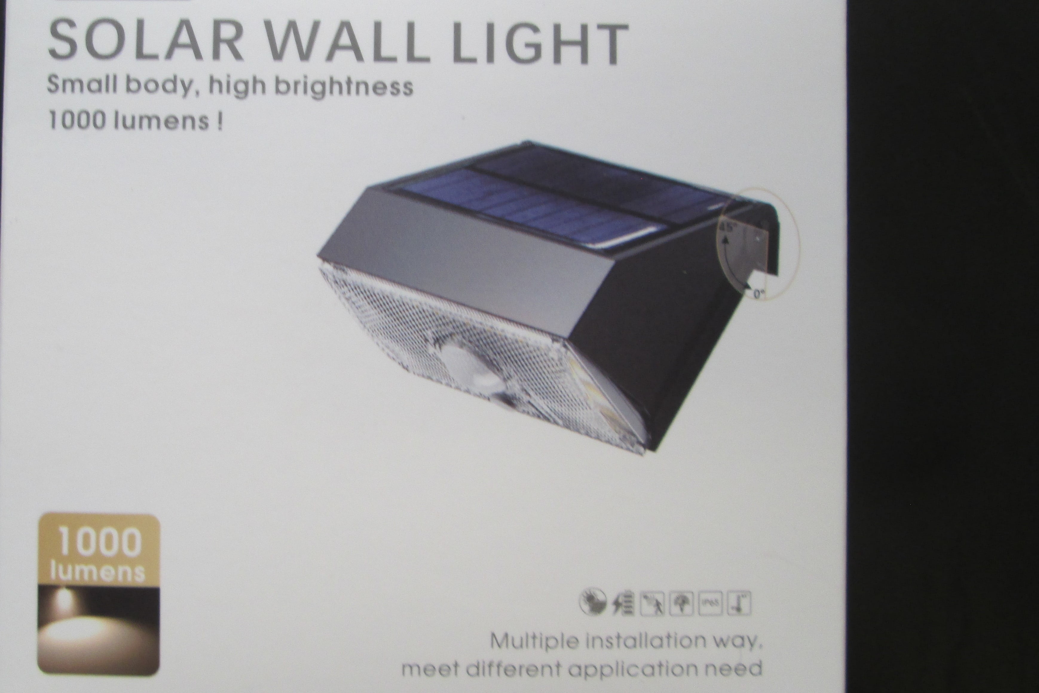 1000 lumen Mini LED Solar Light -Motion Sensor - Only 3 1/2" x 3" x 2 ...