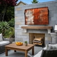 Abstract Collage Theme Outdoor TV Cover 40 to 43 inch Vintage Red Oil ...