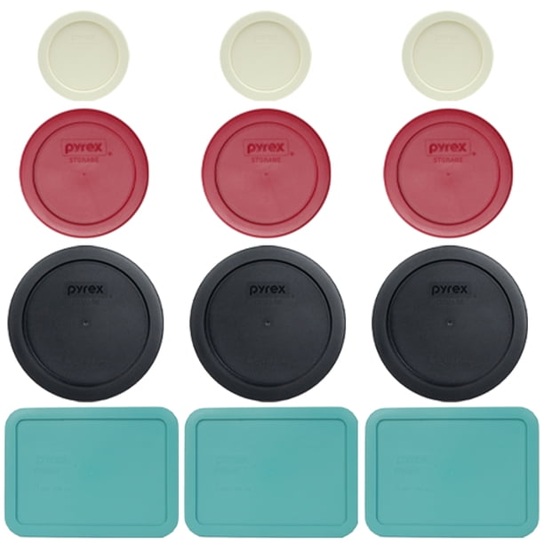 Pyrex 12 1-Cup, 2-Cup, 3-Cup, and 4-Cup Plastic Lid Bundle in Various ...