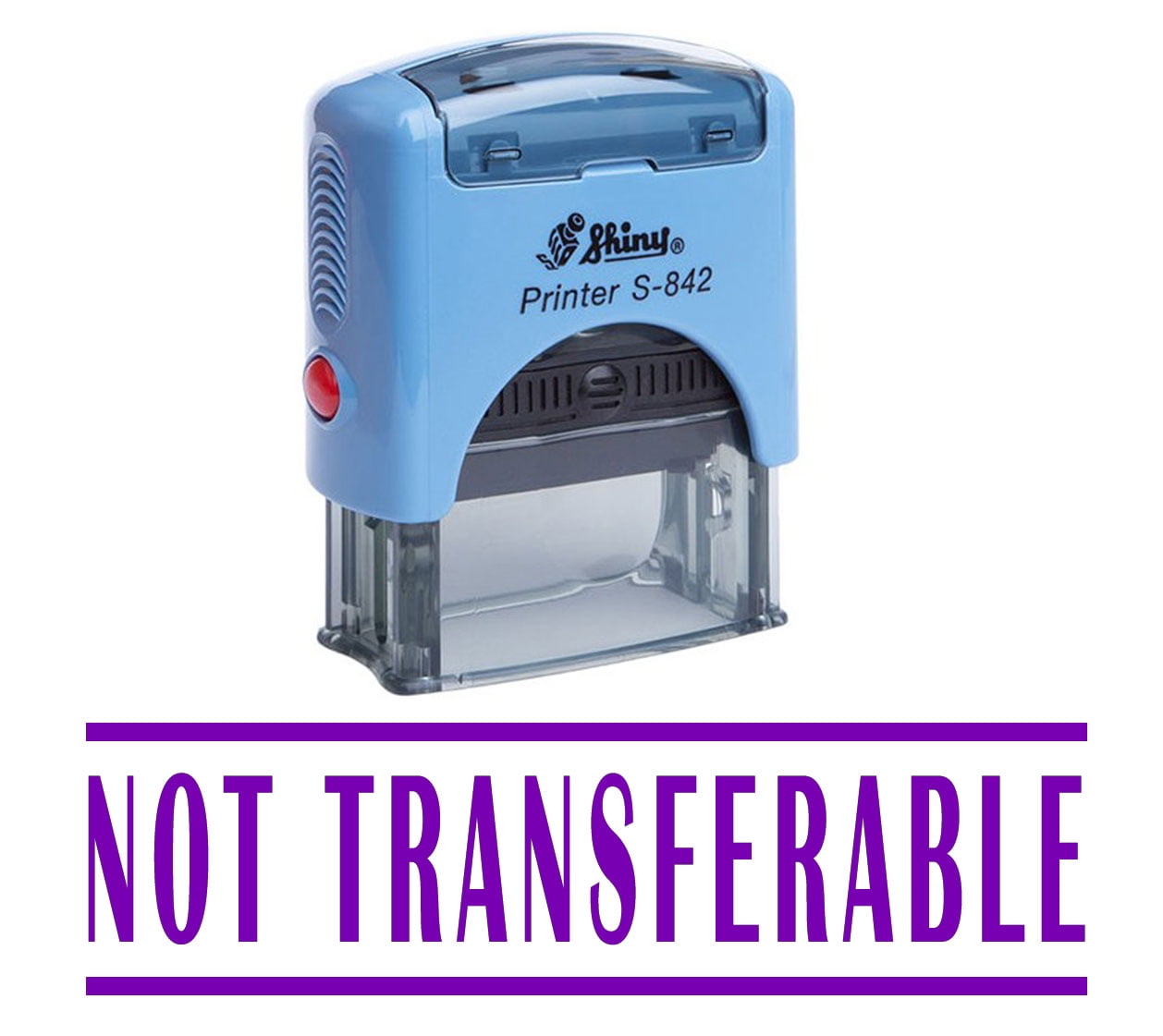 NOT TRANSFERABLE Self Inking Rubber Stamp Custom Shiny Office ...