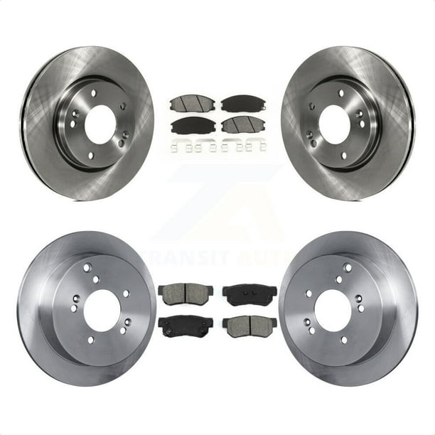 Transit Auto - Front Rear Disc Brake Rotors And Semi-Metallic Pads Kit For 2001-2006 Hyundai ...