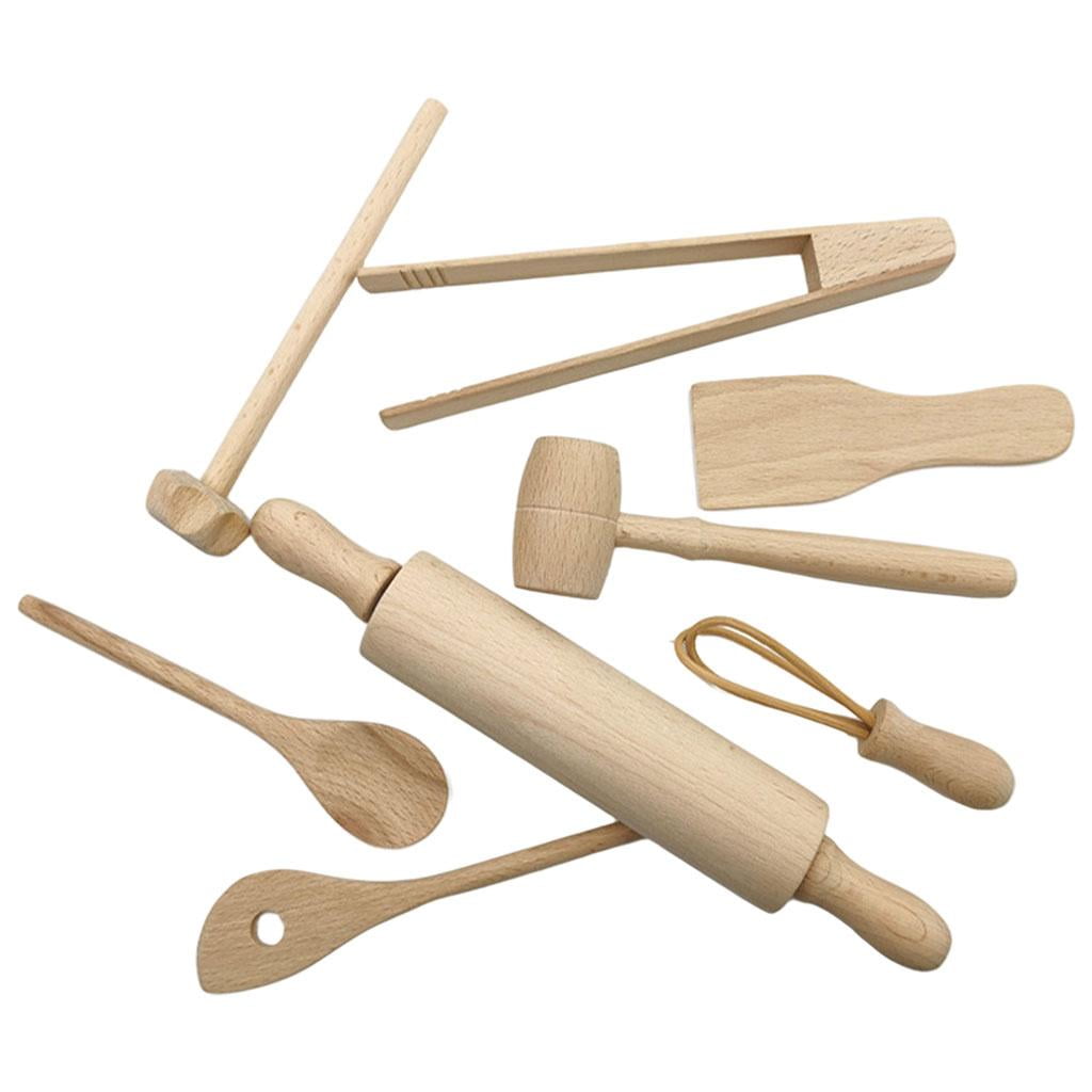 Children Kitchen Utensils Toy Pretend Playpoon Shovel Clip 8pcs ...