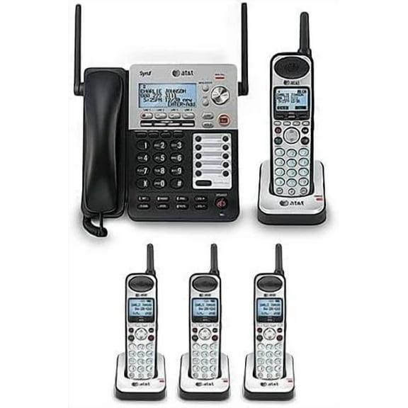 AT&T SynJ SB67138 Corded/Cordless DECT 6.0 Landline Phone with 4-Line ...