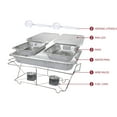 10-Piece Disposable Chafing Buffet Set with Fuel-Food Warming Kit ...