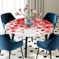 Abstract Round Table Cover, Red Gradient Watercolors Ink Points ...