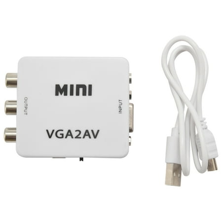 Mini VGA to AV Video Converter VGA to RCA PC to TV Vga to Av for AV ...