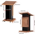 Podium Stand,Wood Lectern with Lockable Wheels,15MM Particle Board ...