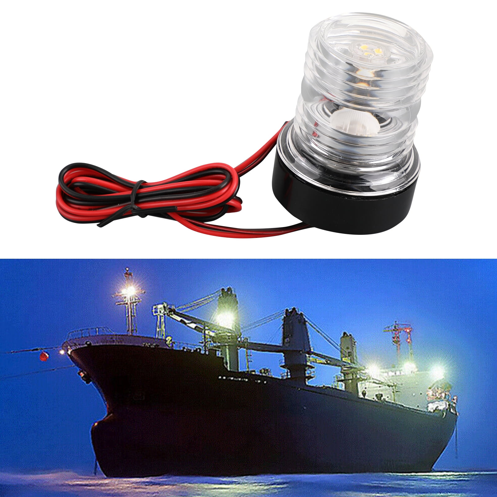 Motor Genic 12V 360° Marine Boat Waterproof Navigation Stern LED Side ...