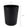 Mainstays 5 Gallon Trash Can, Plastic Office Trash Can, Black Matte ...