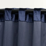 Home Velvet Heavyweight Hidden Tab Top Curtain Panel - Navy Blue ...