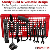 Duratool Magnetic Tool Holder for Metal Side of Chest, 18 Hooks, Garage ...