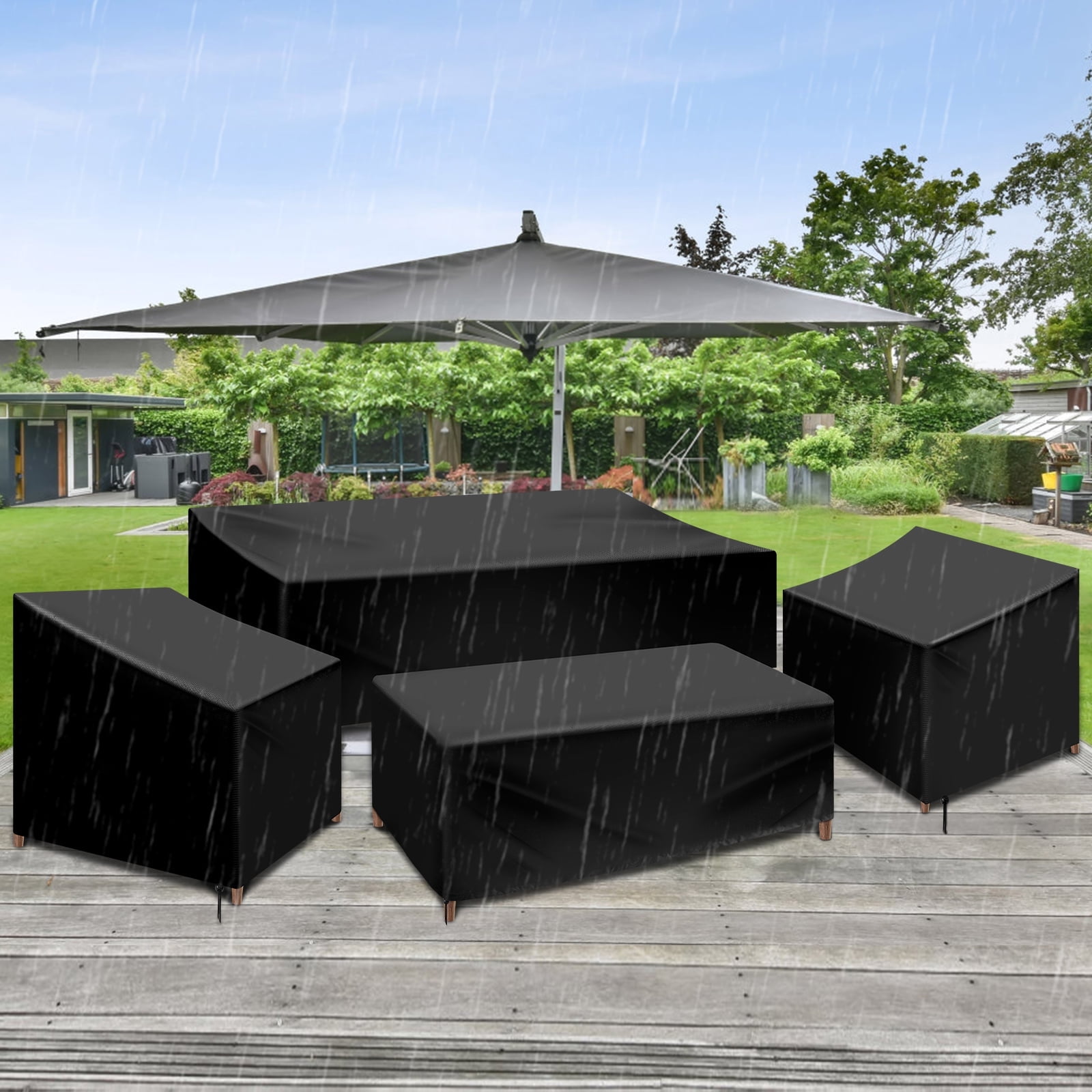 Click here for Wekvgz 4pcs Patio Furniture Cover Set Waterproof O... prices