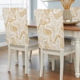 Beige Starfish Chair Back Covers Set of 8, Coastal Summer Ocean Beach ...