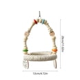 B 2026 Hanging Wooden Swing Toy For Parrots With Nuts Beads Bird Cage ...