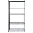 HomGarden 5-Tier Wire Shelving Storage Unit, Heavy-Duty Organizer Wire ...