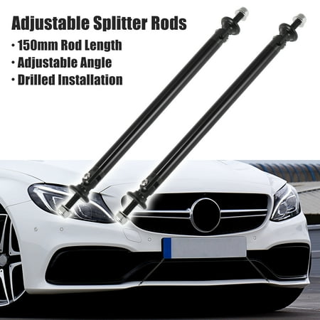 2pcs 150mm 5.91" Car Splitter Support Rods Adjustable Front Rear Bumper ...