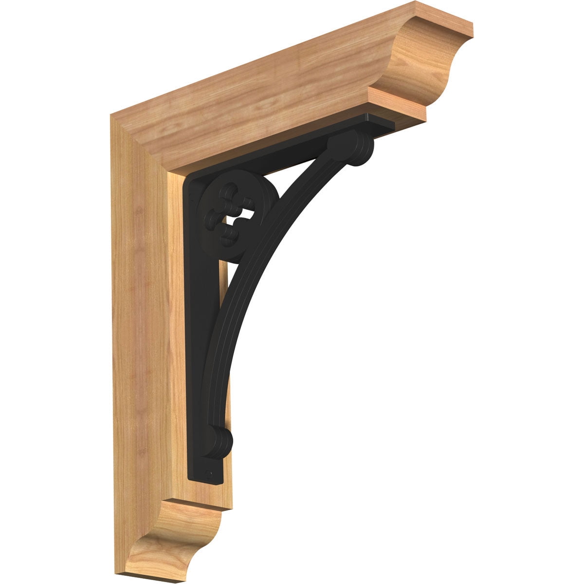 3 1/2"W x 20"D x 23"H Crawley Traditional Ironcrest Smooth Bracket ...