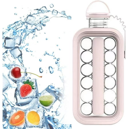 Portable Ice Ball Maker Water Bottle Ice Cube Tray with 17 Ice Cubes ...