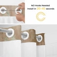 No Hook Shower Curtain with Snap in Liner, Vintage Abstract Green Palm ...