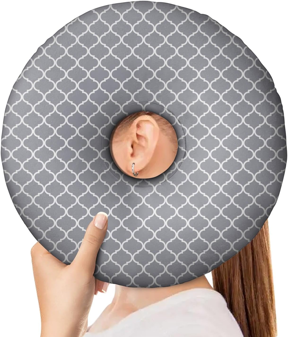 Ear Piercing Pillow for Side Sleepers,Donut with Hole for Ear Pain CNH ...