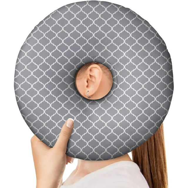 Ear Piercing Pillow for Side Sleepers,Donut with Hole for Ear Pain CNH ...