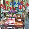 1Set Glitter Letter Patriotic Pennant Banner Lightweight Hanging Flag ...