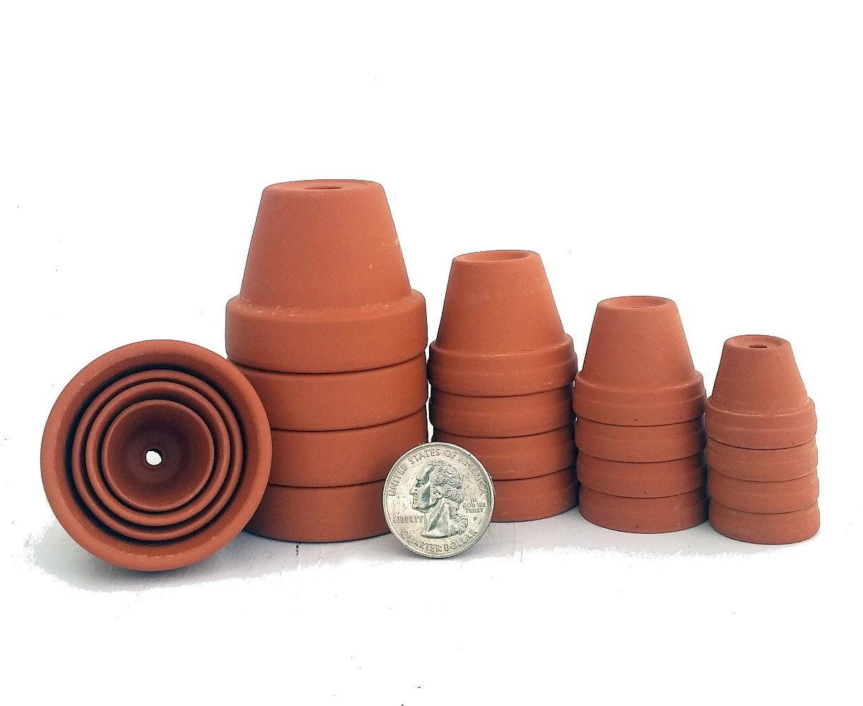20 Assorted Size Clay Pots 7 8 1 1 8 1 3 8 1 3 4 Plants 20-assorted-size-clay-pots-7-8-1-1-8-1-3-8-1-3-4-plants