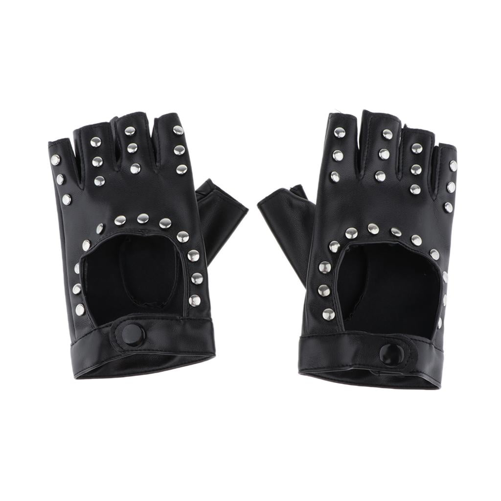 Click here for Luzkey Womens Punk Rock Fingerless Gothic Pu Leath... prices