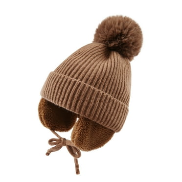 Cute Baby Toddler Winter Beanie Warm Hat Hooded Scarf Earflap Knitted ...