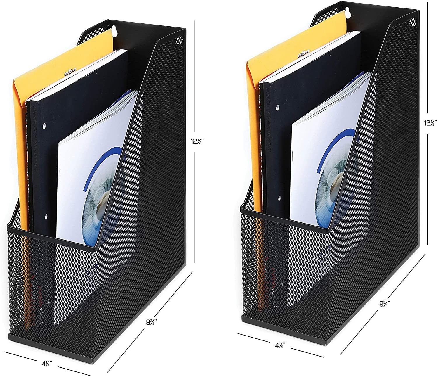 Mesh Steel Deluxe Magazine Rack, Extra Wide, Magazine File Holder ...