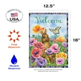 Toland Home Garden Bunny Poppies Spring Easter Flag Double Sided 12x18 ...