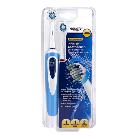 Equate Infinity Rechargeable Electric Toothbrush with 2 Replacement ...