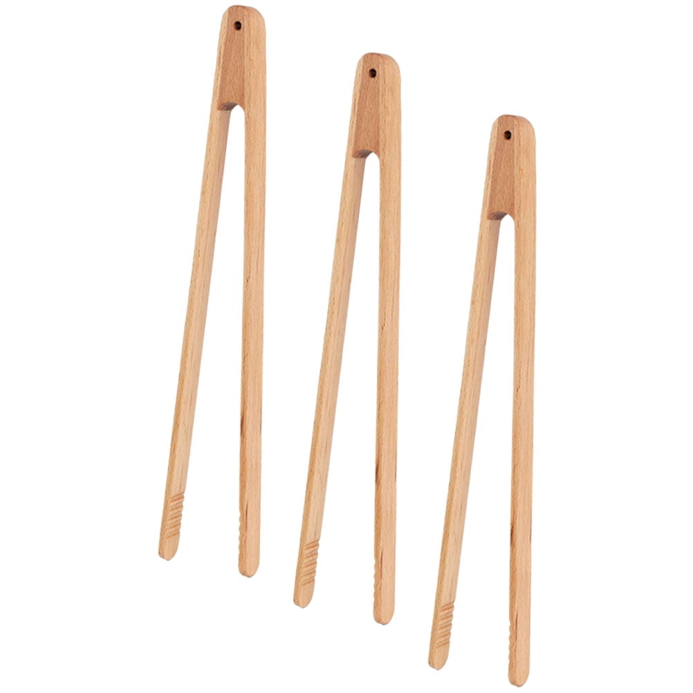 3 pinzas para servir alimentos, pinzas de madera para alimentos, pinzas ...
