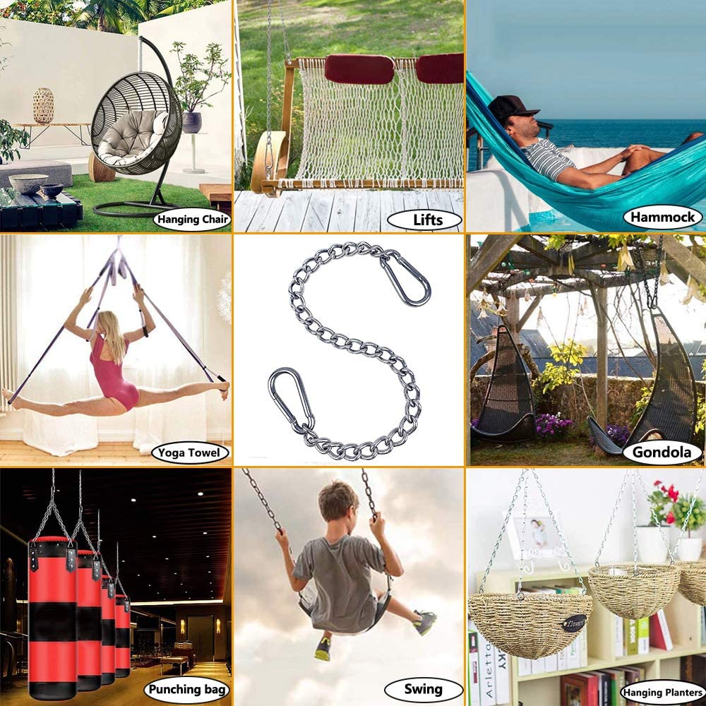 Chain With Two Carabiners, Variable Attachment For Hammock Chair Up To ...