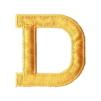 Alphabet Letter - R - Color Yellow - 2" Block Style - Iron On ...