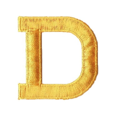 Alphabet Letter - A - Color Yellow - 2" Block Style - Iron On ...