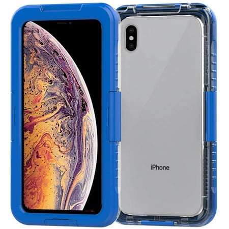 Full Sea Waterproof case Compatible with iPhone Xs/iPhone X, Blue ...