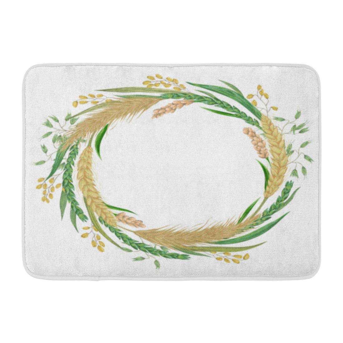 GODPOK Leaf Wreath with Cereals Barley Wheat Rye Rice Millet and Oat ...